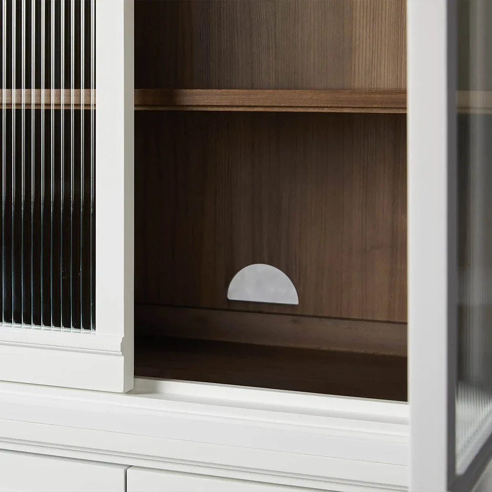 Housegent Rowan Modular Stacked Reeded Glass Cabinet