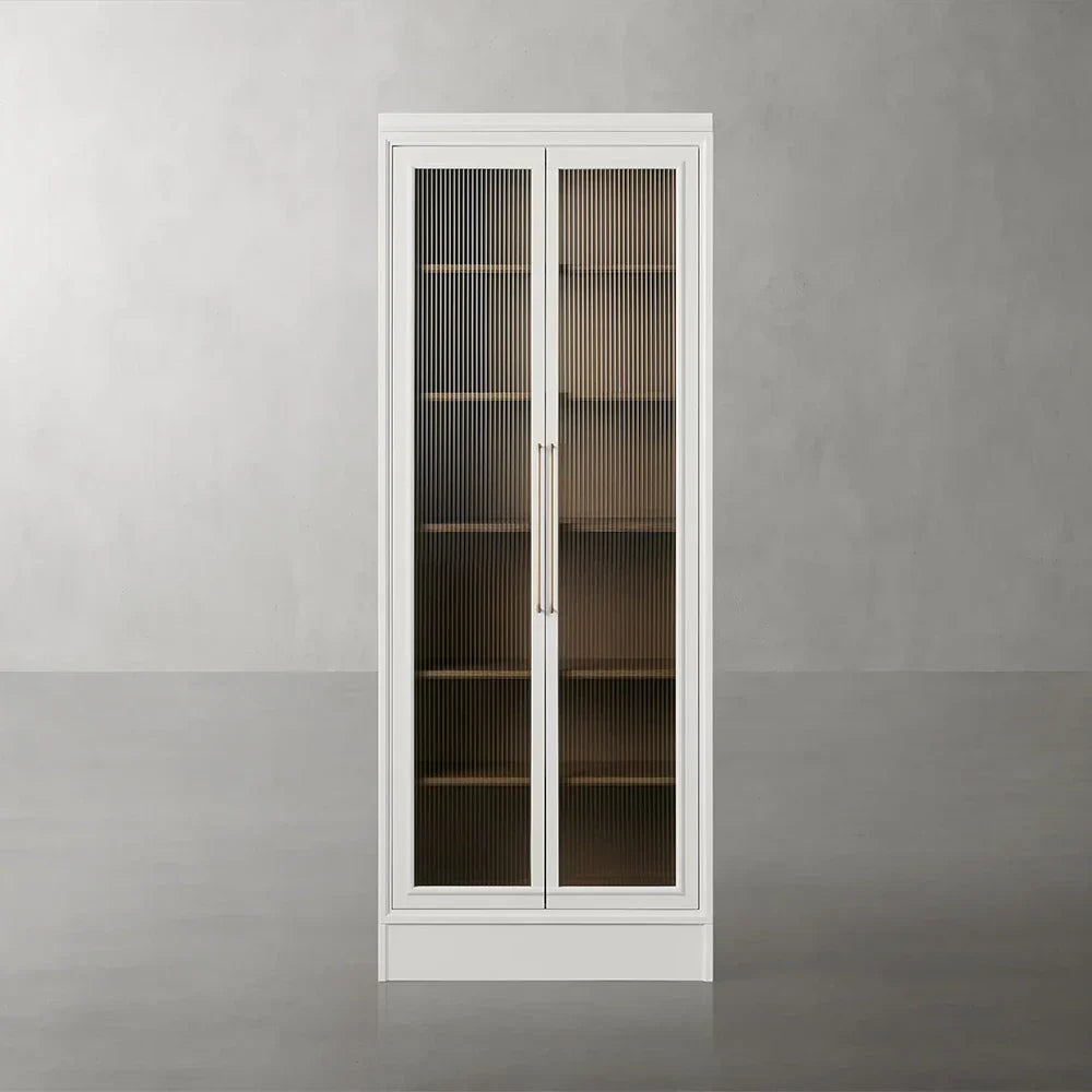Housegent Rowan Modular Tall Reeded Glass Plinth Cabinet