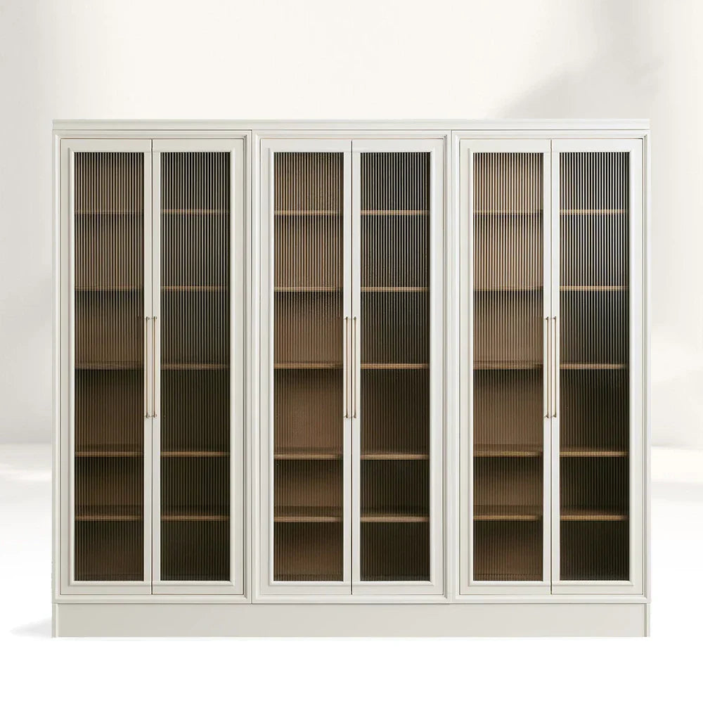 Housegent Rowan Modular Tall Reeded Glass Plinth Cabinet