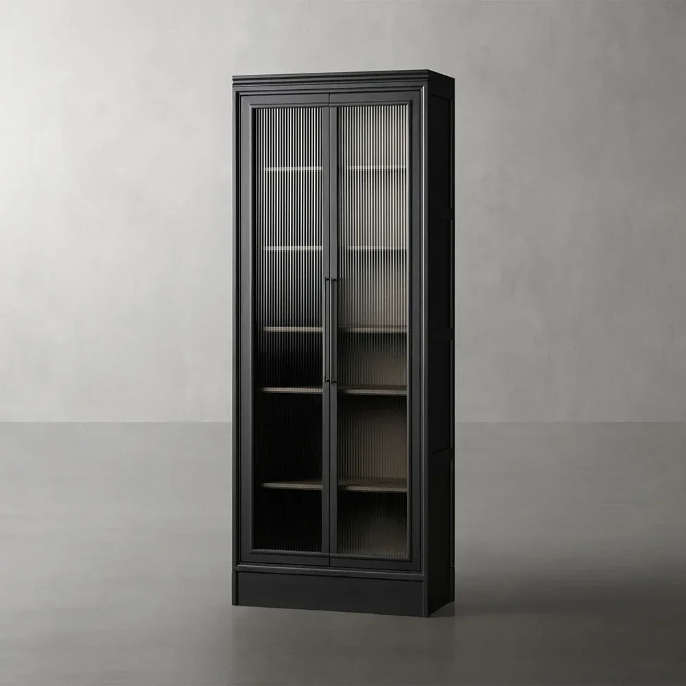Housegent Rowan Modular Tall Reeded Glass Plinth Cabinet