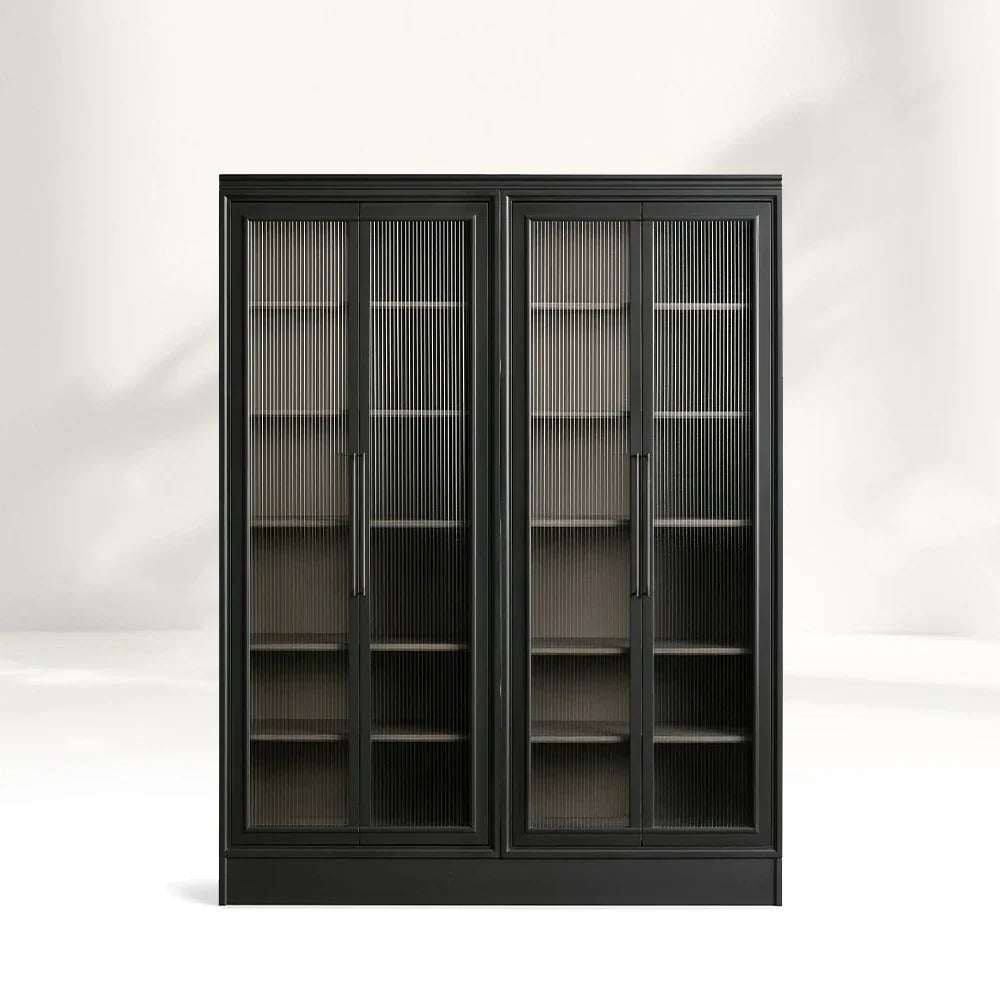 Housegent Rowan Modular Tall Reeded Glass Plinth Cabinet