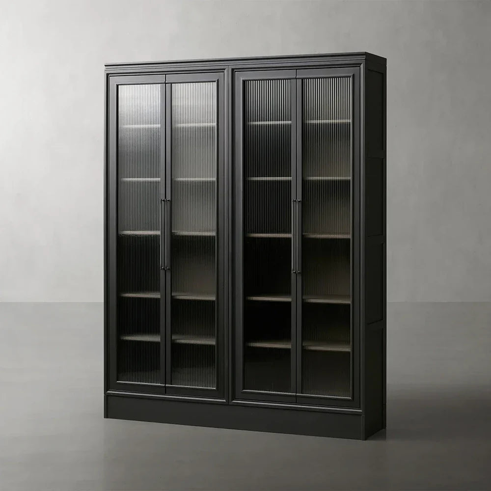Housegent Rowan Modular Tall Reeded Glass Plinth Cabinet