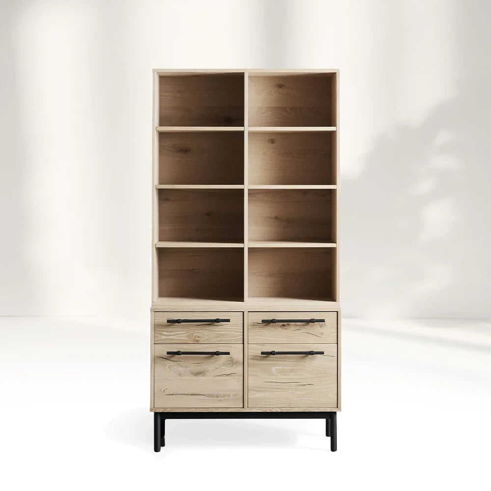 Housegent Sullivan Single Bookcase with File Base