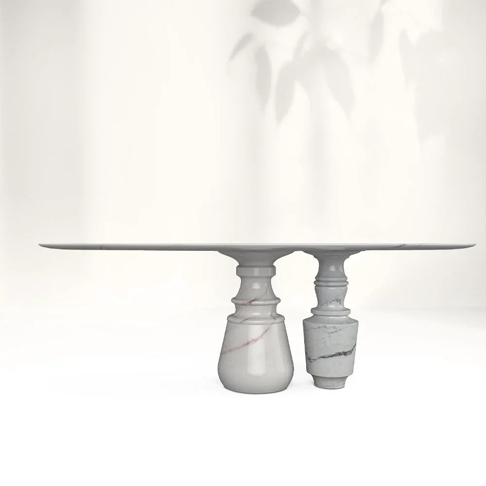 Housegent Alexander Oval Himalayan Heterochromatic Dining Table