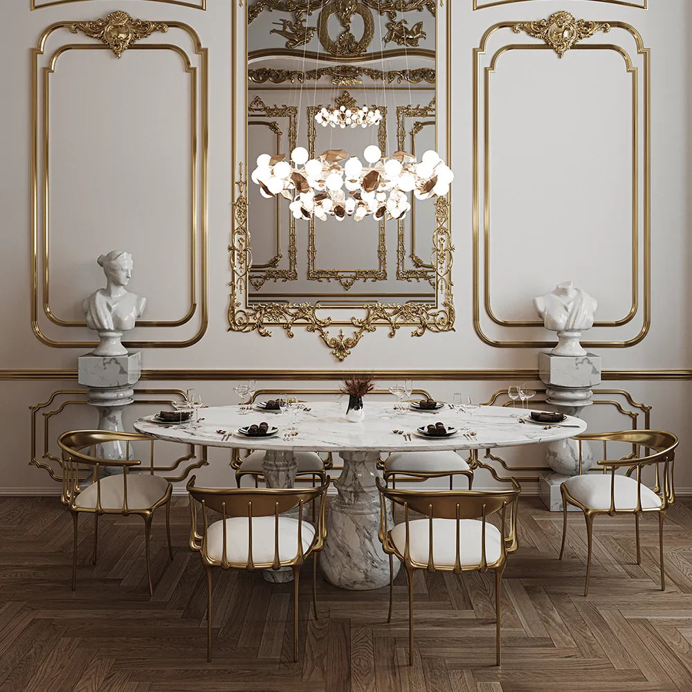 Housegent Alexander Oval Himalayan Heterochromatic Dining Table