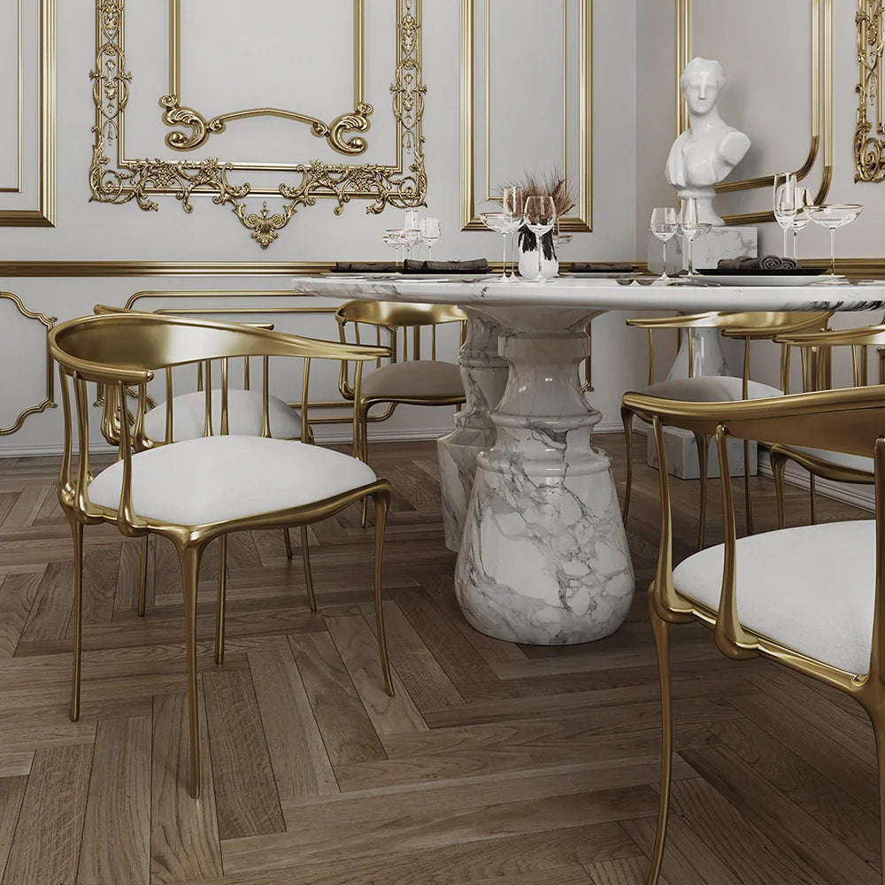 Housegent Alexander Oval Himalayan Heterochromatic Dining Table